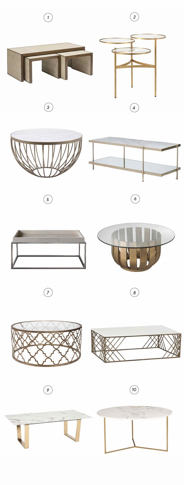 10 Glam Coffee Tables We Love | Havenly Blog | Havenly Interior Design Blog