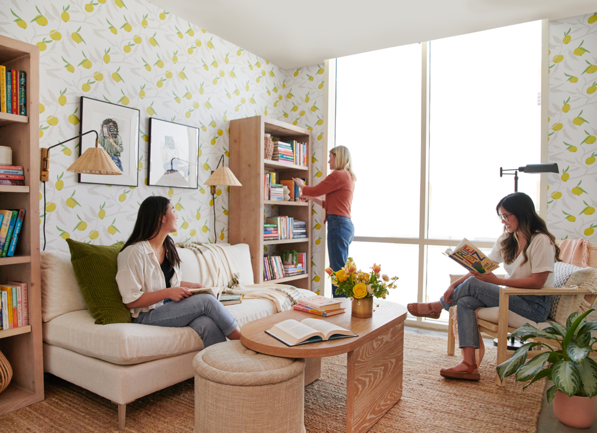 Step Inside the Reading Room at Reese's Book Club Office | Havenly Blog ...